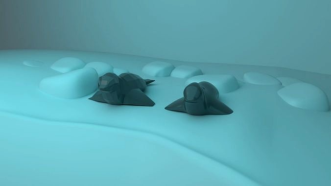 stylized Low Poly Seal 3d model