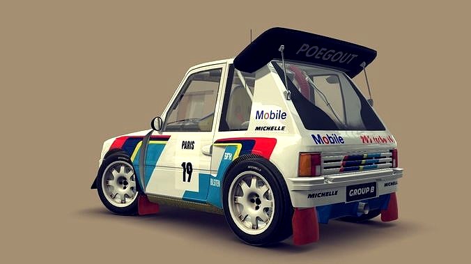Cartoon Rally Car 3d model