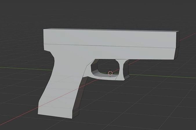 Low Poly Pistol 3d model