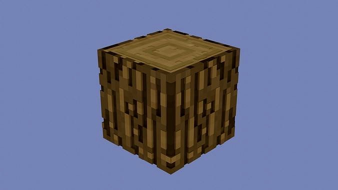 Minecraft oak log 3d model