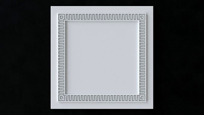 Ceiling Tiles - Greek Style Line 1 Meander 3 3d model