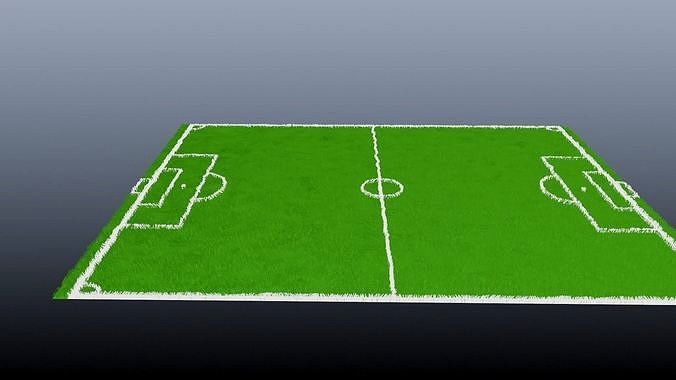 Football pitch 3d model