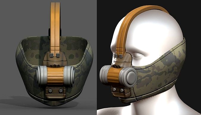 Gas mask respirator scifi futuristic 3d model
