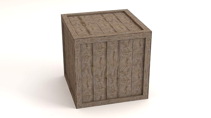 Wooden Box 3d model