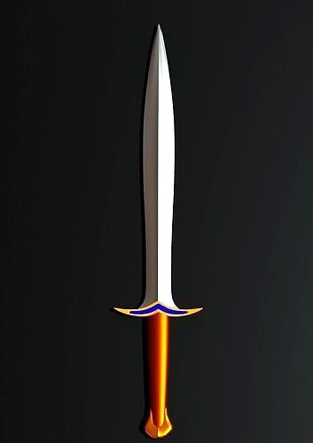 Low Poly Sword 3D Model