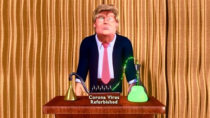 Trump Model full rigged and lip syc ready Max Faces 65438 3d