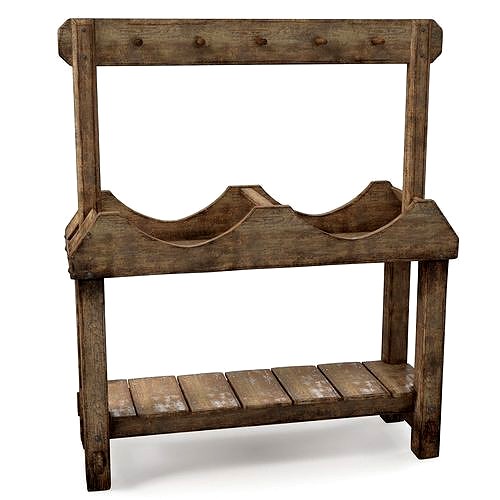 Floorstanding Double Barrel Stand 3d model