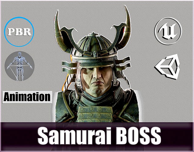 Samurai Boss 3d model