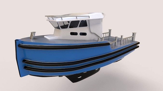 Micro Tug boat highpoly 3D model
