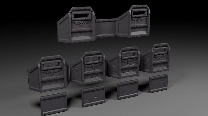 Warhammer 40k - Aegis Defence Line Set | 3D model