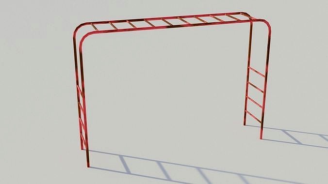 Playground Monkey Bars - Low-poly PBR 3d model