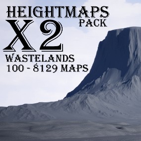 HeightMaps Pack X2 - Wastelands 3d model