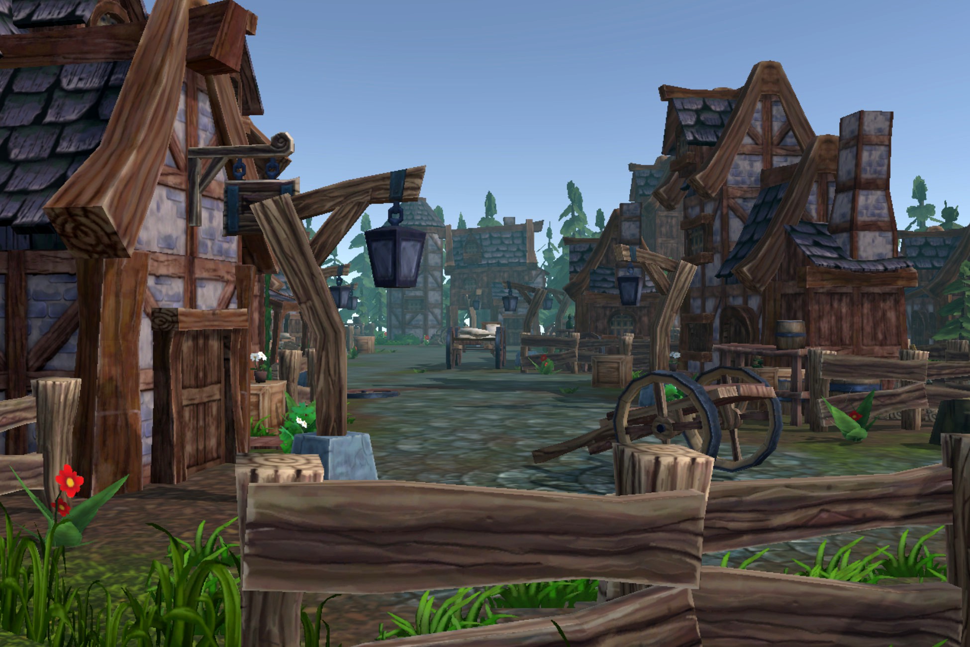 Medieval Village low poly 3d model