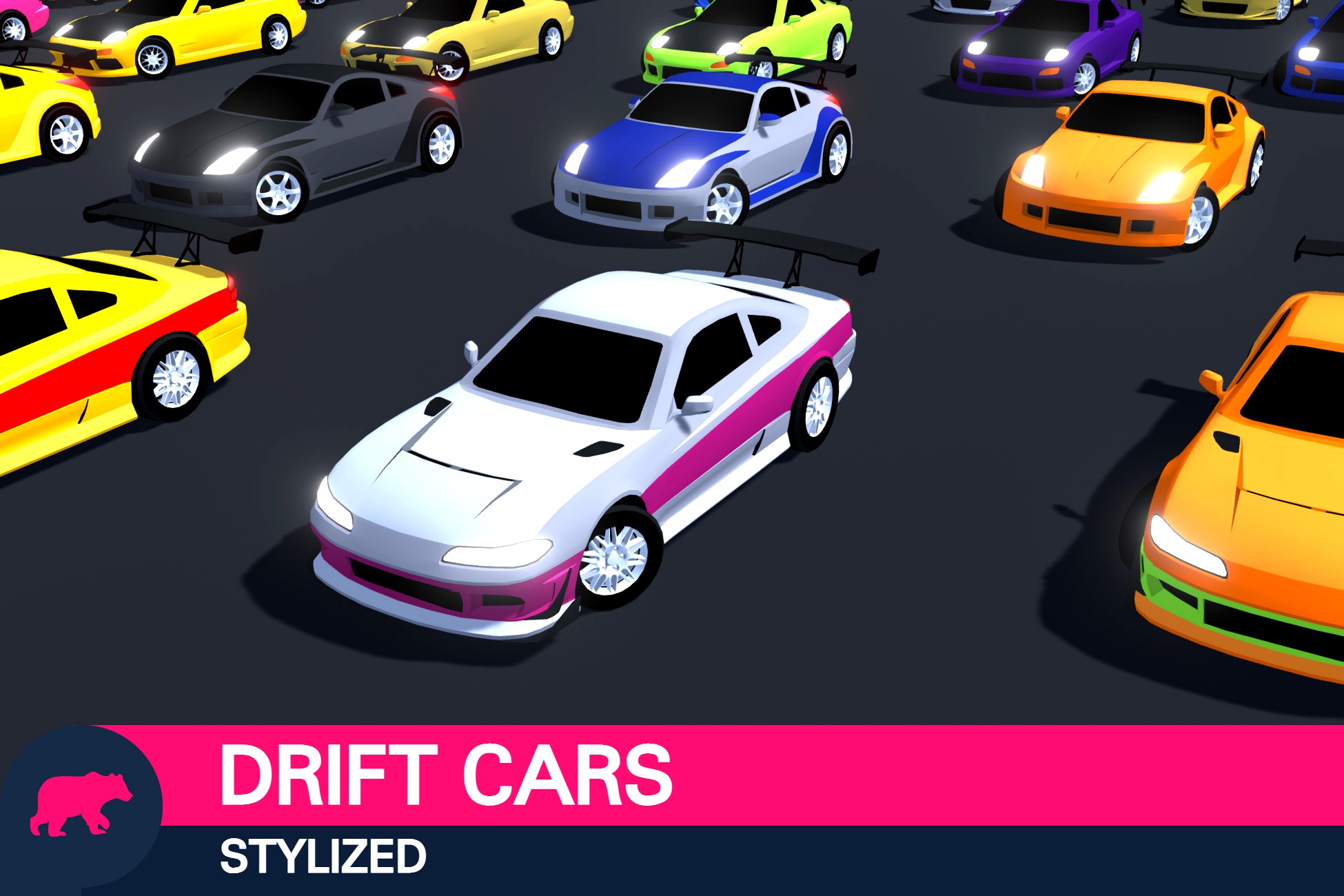 STYLIZED: Tuned Drift Cars 3d model