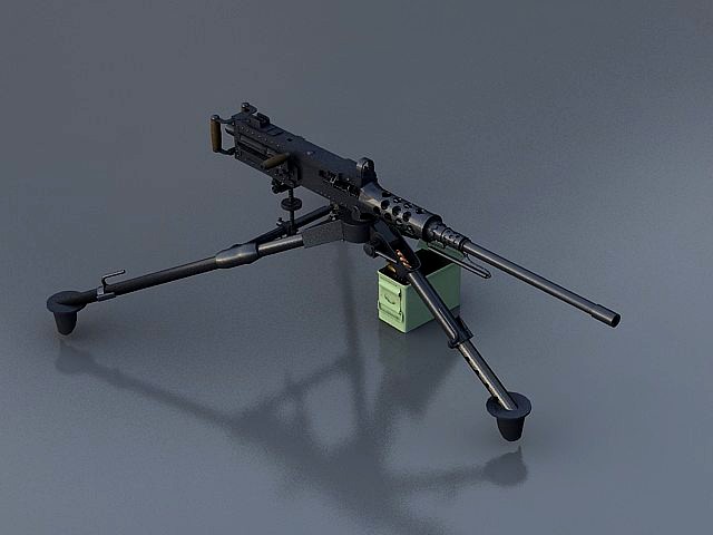 M2HB Machine Gun 3d model