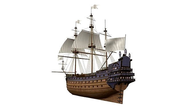 Sailing ship Soleil Royal 3d model