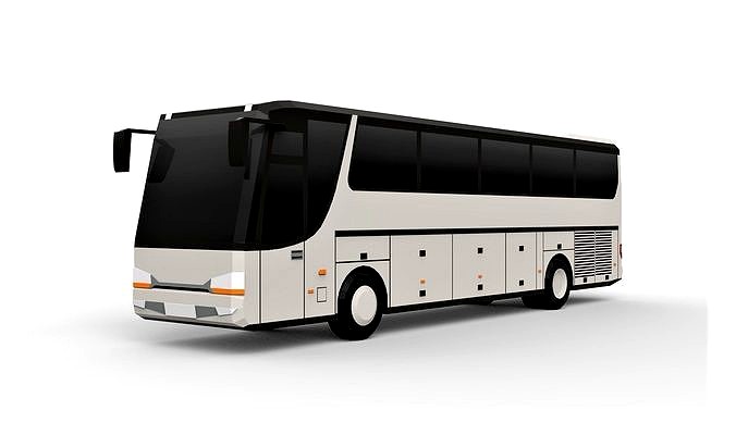 Cartoon Coach Bus 3d model