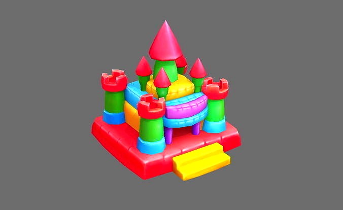 Cartoon Inflatable Castle 3d model