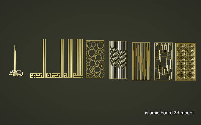 islamic board 3d model pack