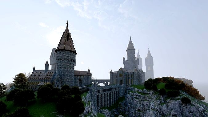 hogwarts 3d model