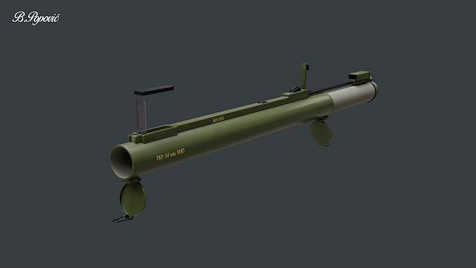 M80 Zolja Rocket Launcher 3d model
