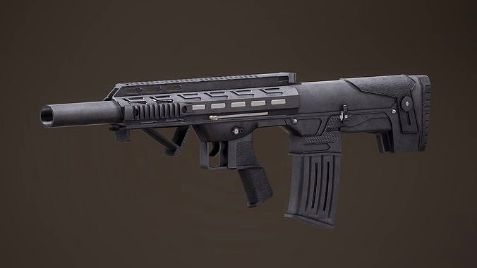 Panzer Arms BP12 Rigged PBR 3d model