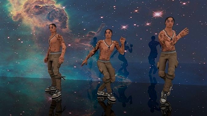 travis scott 3d model