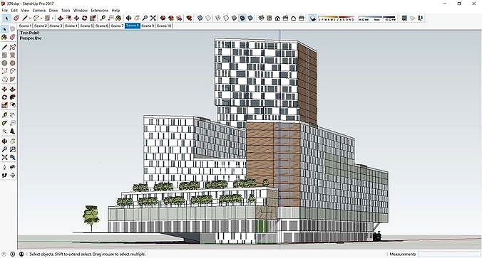 Sketchup 304 - office building 3d model