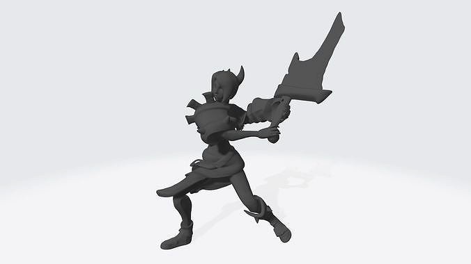 RIVEN STATUE LEAGUE OF LEGENDS GAME CHARACTER | 3D model