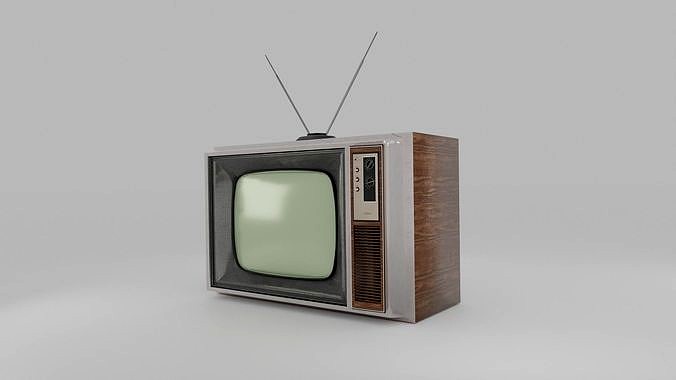 Classic Television of the 90s - Low Poly 3D model