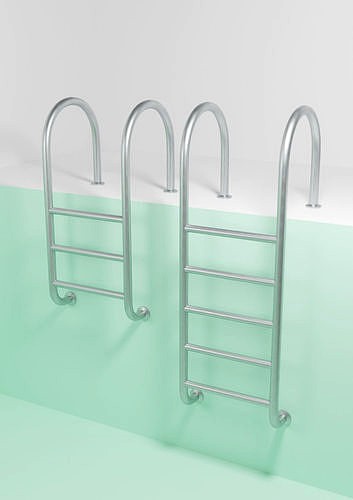 PBR Low Poly Pool Ladder 3d model