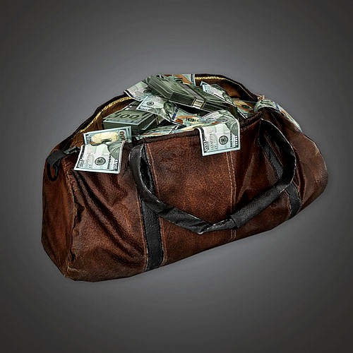 BHE - Cash Money Bag - PBR Game Ready 3d model