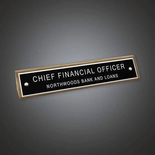 BHE - Bank Name Plate - PBR Game Ready 3d model