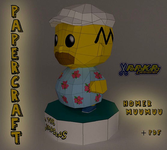 HOMER SIMPSON papercraft 3d model