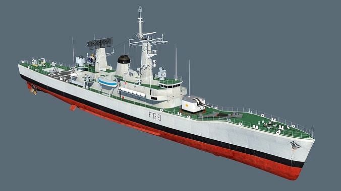 Leander class frigate 3d model