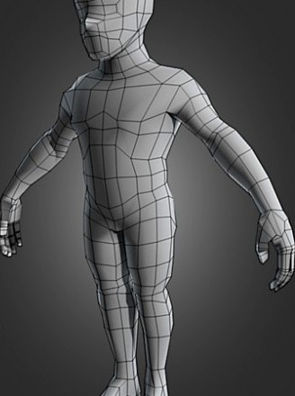 Low Poly Male Body 3d model