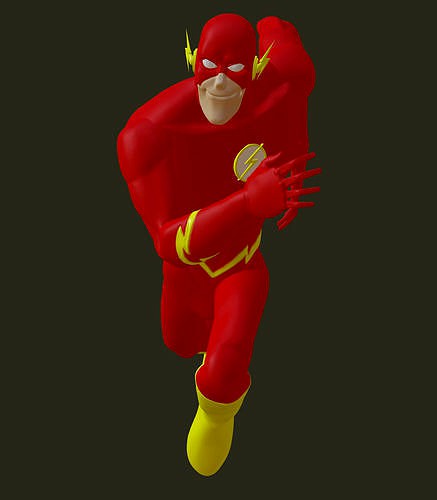 The Flash justice league unlimited with Cosmic Treadmill | 3D model