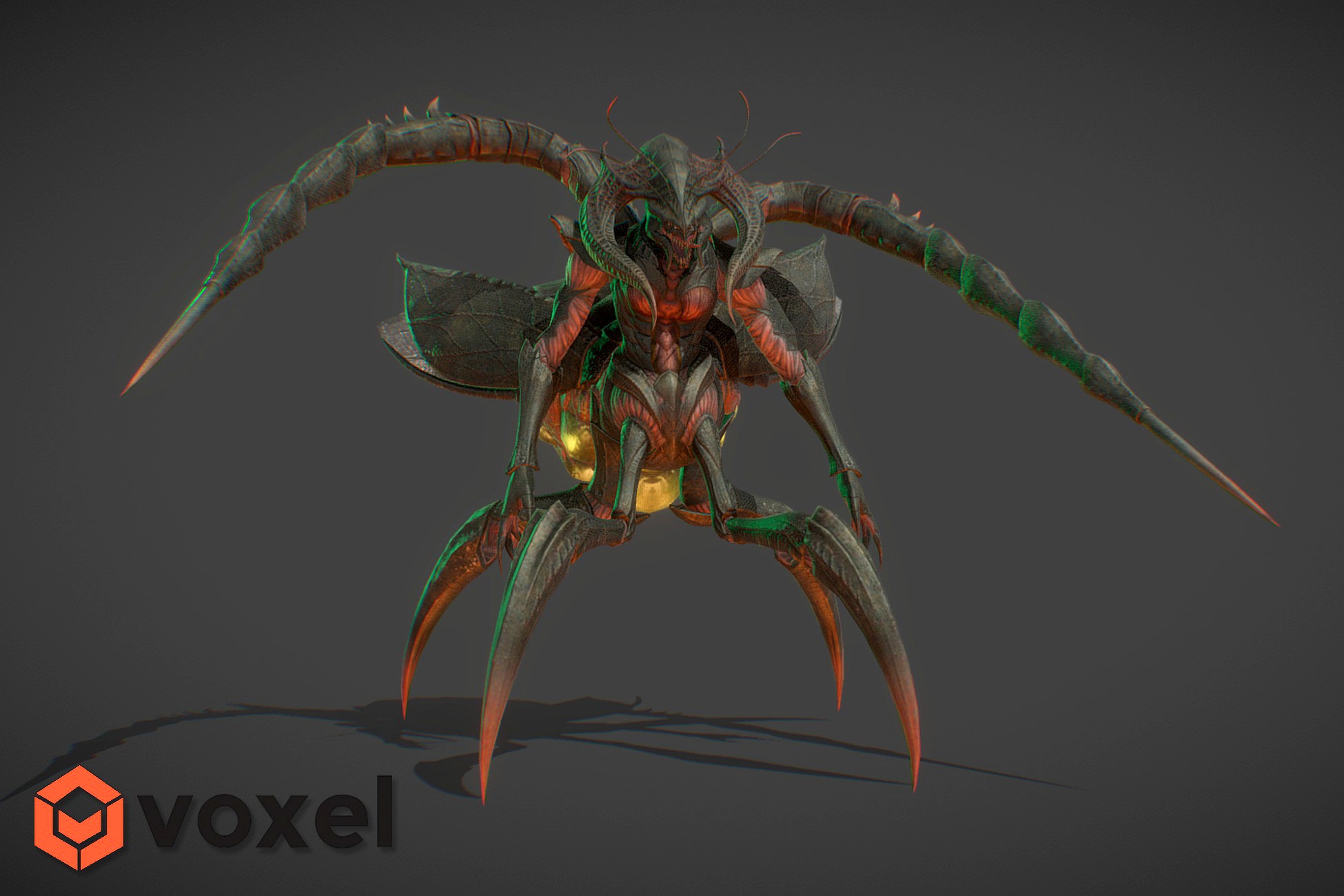 Queen Cockroach (animated) 3d model
