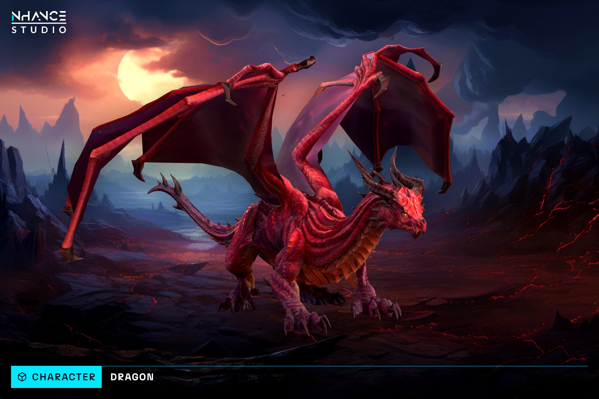 Stylized Fantasy Dragon 3d model