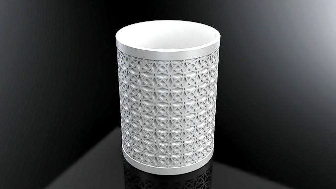 3D Print Ready Cup with Circular Pattern 1 | 3D model