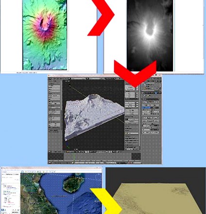 Create Terrain From Digital Elevation 3d model