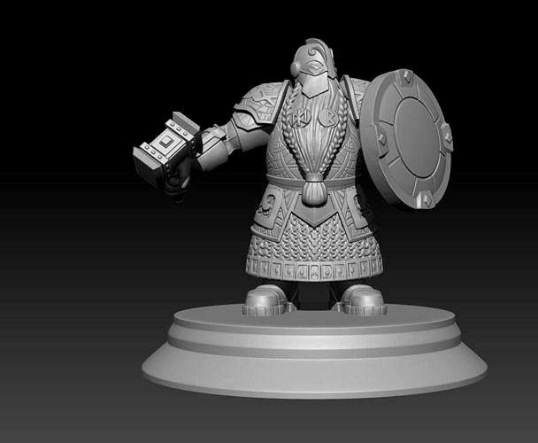 heavy armored dwarf | 3D model