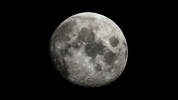 Photorealistic Moon 4k Textures 3d model