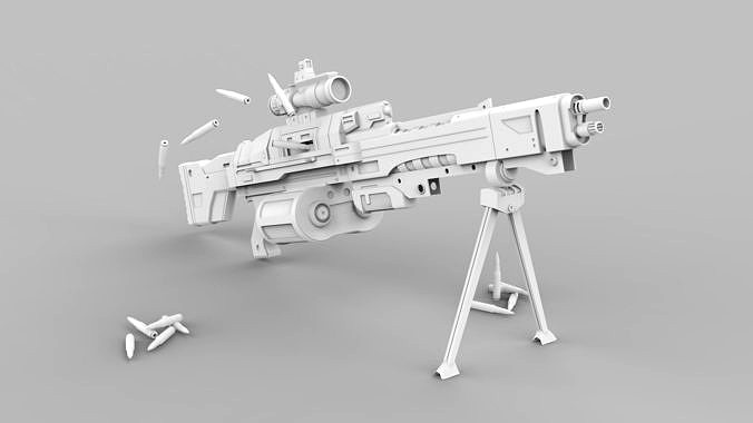 Heavy Machine Gun From Destiny 3d model