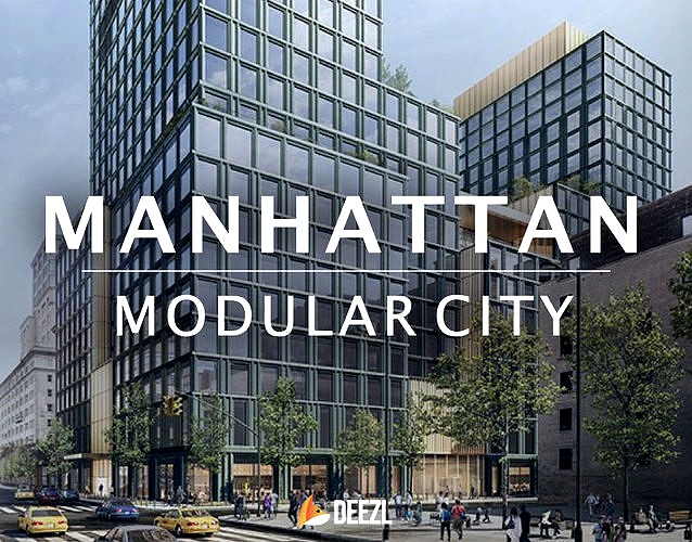 Manhattan - Modular City - Blender FBX OBJ DAE 3d model