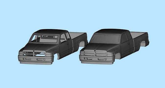 STL Printables dodge ram 1500 2nd gen scale 64 | 3D model
