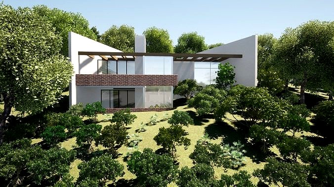 Rural modern house 3d model