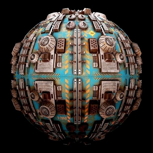 PBR Sci-Fi Industrial Texture 24 3d model