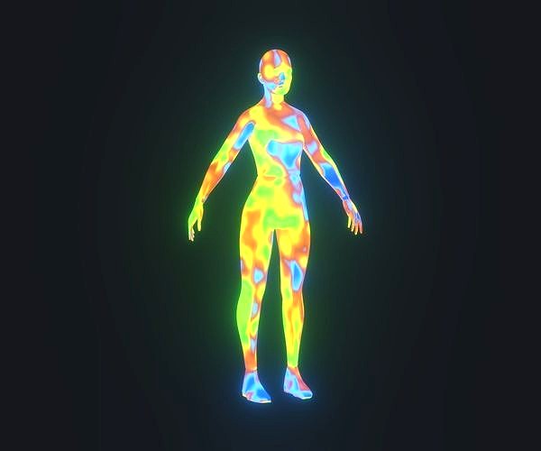 Human Thermal Image Heatmap Female 3D Model