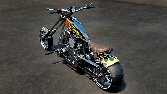 Chopper motorbike 3d model